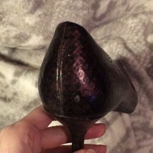 Rampage | Shoes | Rampage Metallic Purple Snakeskin Pumps | Poshmark